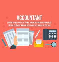 Accounting concept background flat style Vector Image