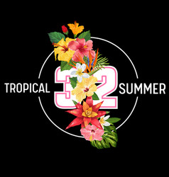 Summer nights typography banner round design Vector Image