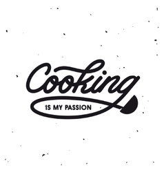 Lets cook together lettering poster Royalty Free Vector
