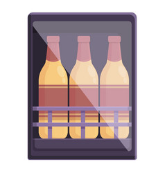 Wine cabinet rack icon cartoon bar alcohol Vector Image