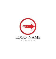 Faster way logo template icon design Royalty Free Vector