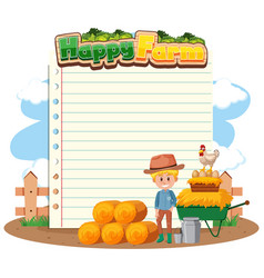 Border frame template with gardening theme Vector Image