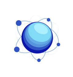 Simple model of atom structure with electrons Vector Image