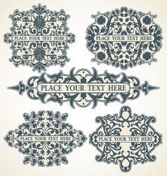 Vintage border set for design Royalty Free Vector Image