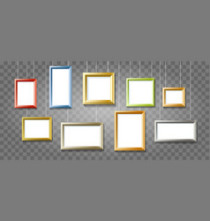 Cartoon flat picture frames Royalty Free Vector Image