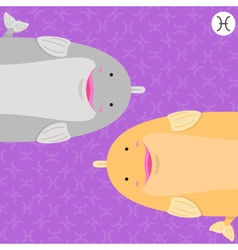 Cute big fat virgo zodiac cartoon Royalty Free Vector Image