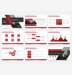 Red presentation templates infographic Royalty Free Vector