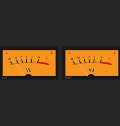 Electronic analog VU signal meter Royalty Free Vector Image