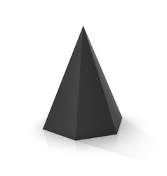 Black frustum hexagonal pyramid Royalty Free Vector Image
