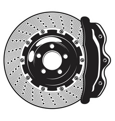 Isolated monochrome car wheel rim Royalty Free Vector Image