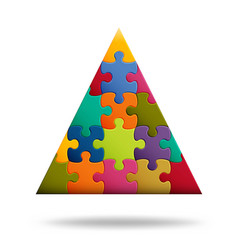 Puzzle triangle Royalty Free Vector Image - VectorStock