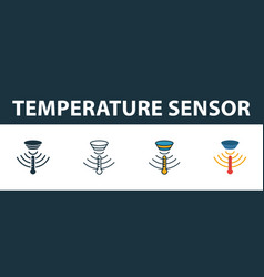 Temperature sensor icon from sensors icons Vector Image