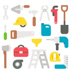 Cartoon tools icons set Royalty Free Vector Image