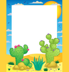 Cactus theme image 1 Royalty Free Vector Image