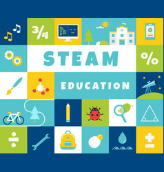Steam education approach concept Royalty Free Vector Image