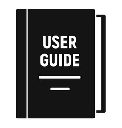 User guide papers icon simple style Royalty Free Vector