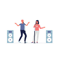 Cartoon crowd people at music festival or rock Vector Image