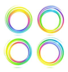 Abstract colorful rainbow circle frame Royalty Free Vector