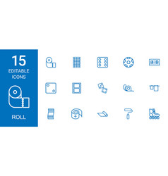 15 roll icons Royalty Free Vector Image - VectorStock