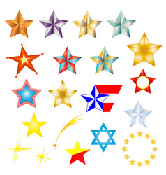 Logo with cartoon star Royalty Free Vector Image