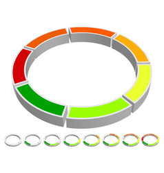 4-step circular presentation infographics element Vector Image