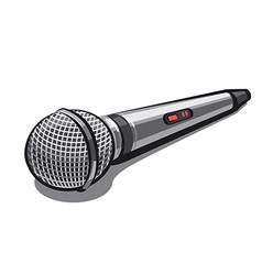 Modern plugged microphone Royalty Free Vector Image