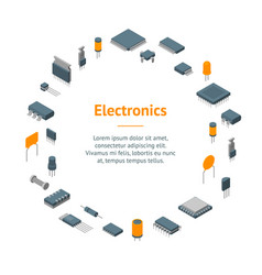 Cartoon pc components for computer store set Vector Image