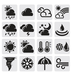 Weather icon set Royalty Free Vector Image - VectorStock