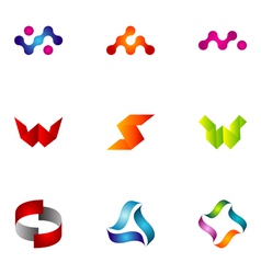 Logo design elements set 13 Royalty Free Vector Image