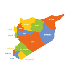 Syria - political map of governorates Royalty Free Vector