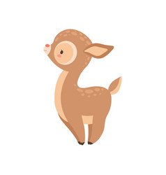 Cute baby deer lovely forest fawn animal Vector Image