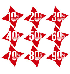 Sale and discounts labels with percents collection