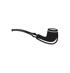 Stylish smoking pipe design isolated on white Vector Image