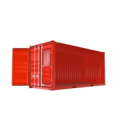 Red cargo container classic cargo Royalty Free Vector Image