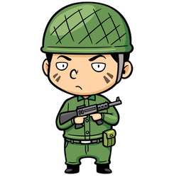 Chibi soldier Royalty Free Vector Image - VectorStock