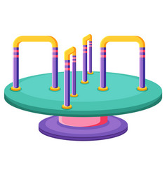 Children roundabout playground cartoon Royalty Free Vector
