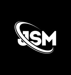 Jsm triangle letter logo design with triangle Vector Image