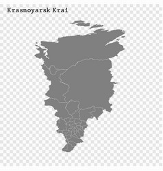 Map of krai of krasnoyarsk Royalty Free Vector Image