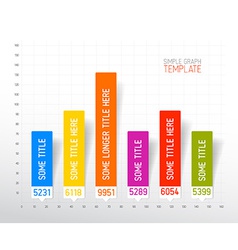 Infographic line graph template Royalty Free Vector Image