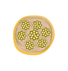 Structure of tendon infographics on isolated Vector Image