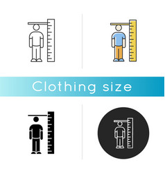 Height measurement rgb color icon human body size Vector Image