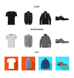 Design of man and clothing logo set of man Vector Image