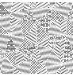 Monochrome hexagonal triangle pattern design Vector Image