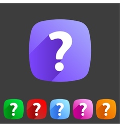 Flat game graphics icon question Royalty Free Vector Image