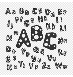 Wood grain alphabet letters Royalty Free Vector Image