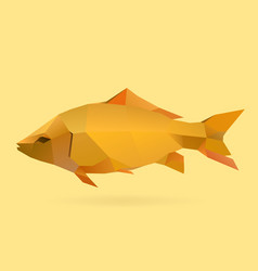 Fish polygon silhouette Royalty Free Vector Image