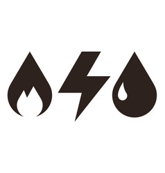 Gas electricity and water icon Royalty Free Vector Image