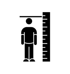 Height measurement rgb color icon human body size Vector Image