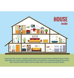 House inside interior Royalty Free Vector Image