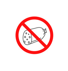 Do not eat junk food sign isolated on white Vector Image